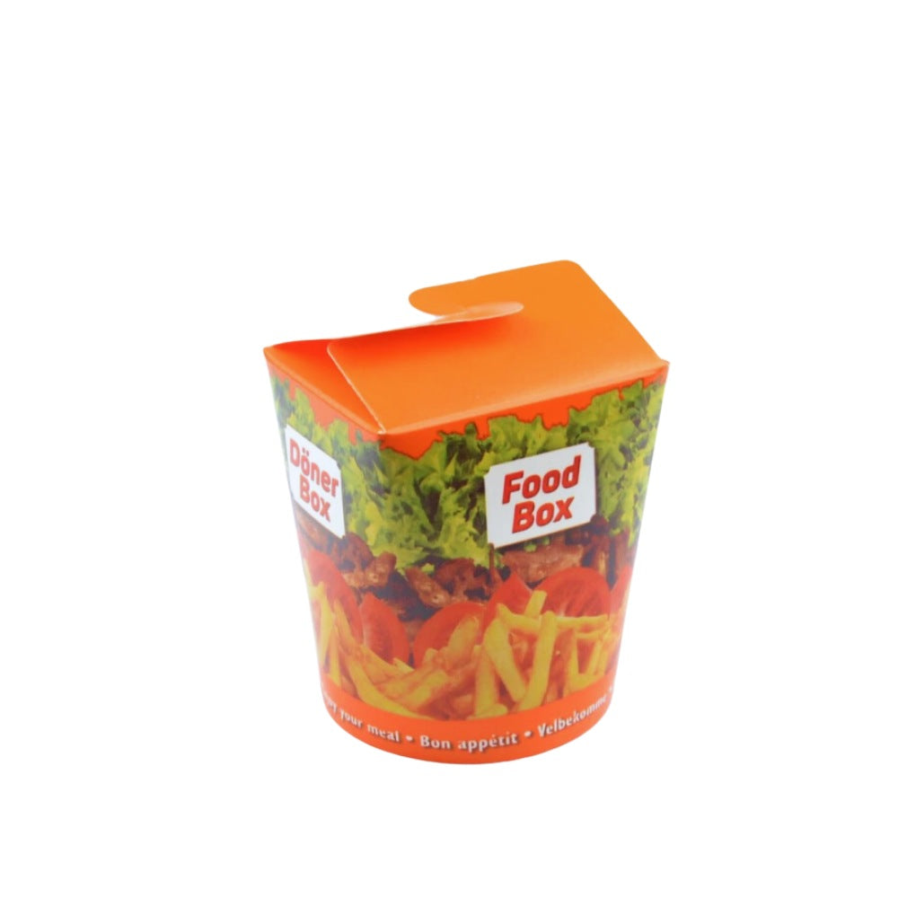 500x Dönerbox 26oz 750ml, Papier, bedruckt – Packoa